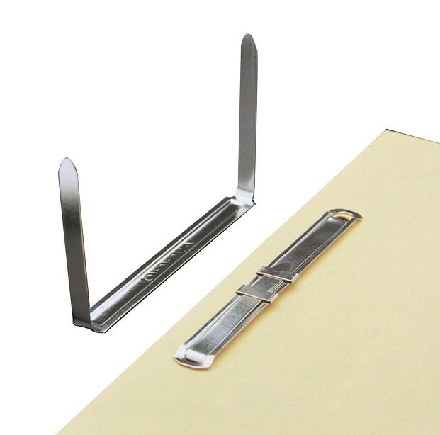 Metal file fasteners arkivclips i metal - 50 pr. pakke