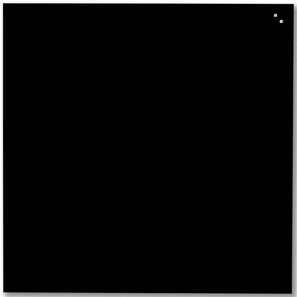 Naga glastavle magnetisk 100 x 100cm farve sort