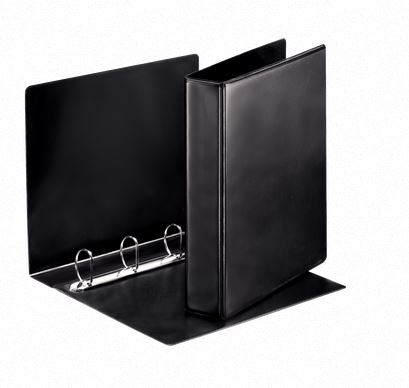 Panorama A4 ringbind Esselte blå og sort med 40mm D-ring, rygbredde 63mm