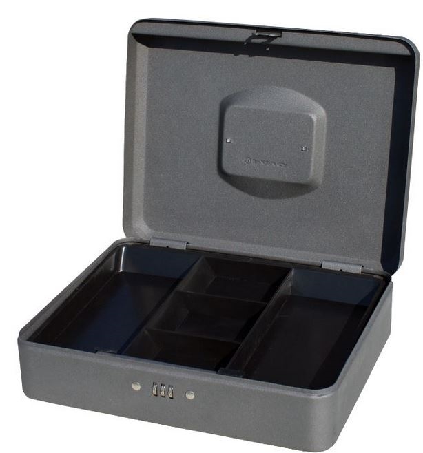 Pengekasse med kodelås 12 farve mørkegrå 172,50 DKK