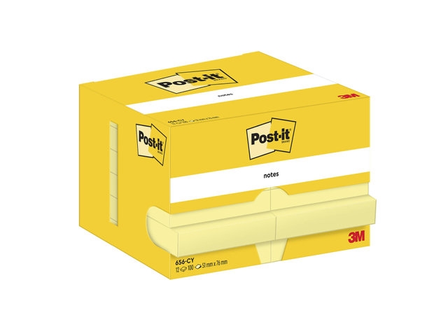 3M Post-it Notes 656, 76 x 51 mm. 12pr. pk.