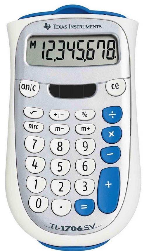 Texas TI-1706 SV lommeregner 89,25 DKK inkl moms